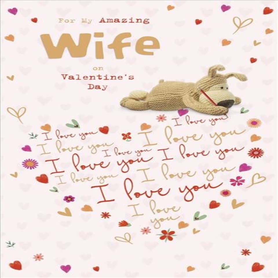 Boofle Layered Writing Wife Valentine's Day Card - Tesco Groceries