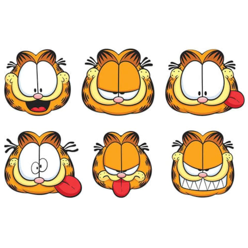 Garfield the Cat Cardboard Face Masks - Pack of 6 - Tesco Groceries