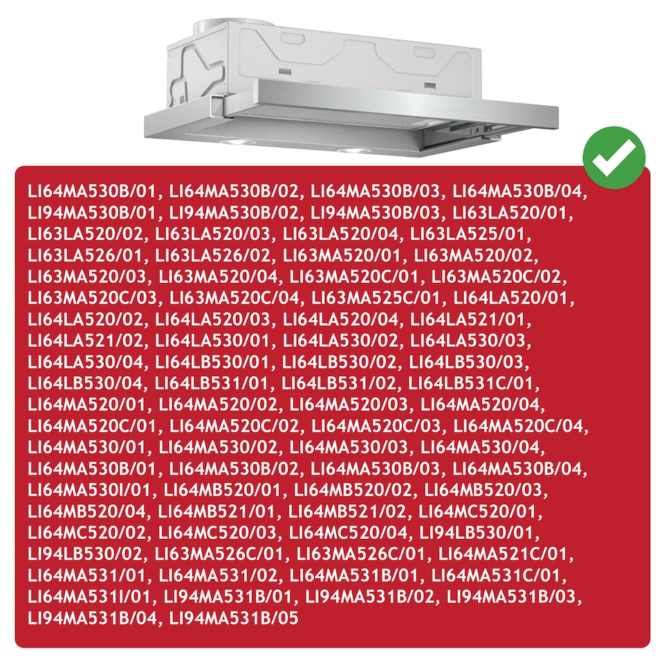 SPARES2GO Carbon Filter for Siemens LI64MA531B LI94MA531B Cooker Hood ...