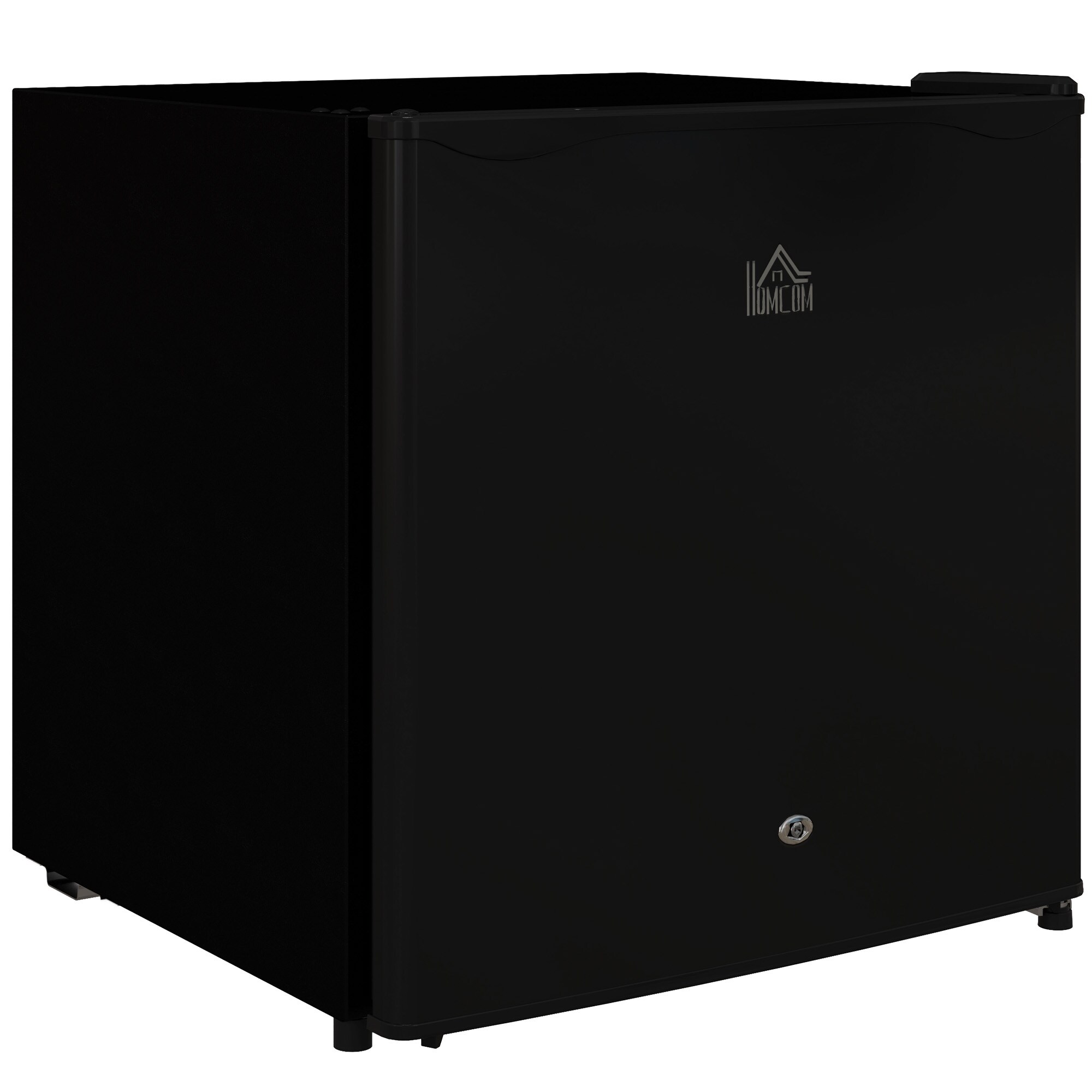 HOMCOM 46L Counter Top Fridge Mini Fridge with Lock Chiller Box Black ...