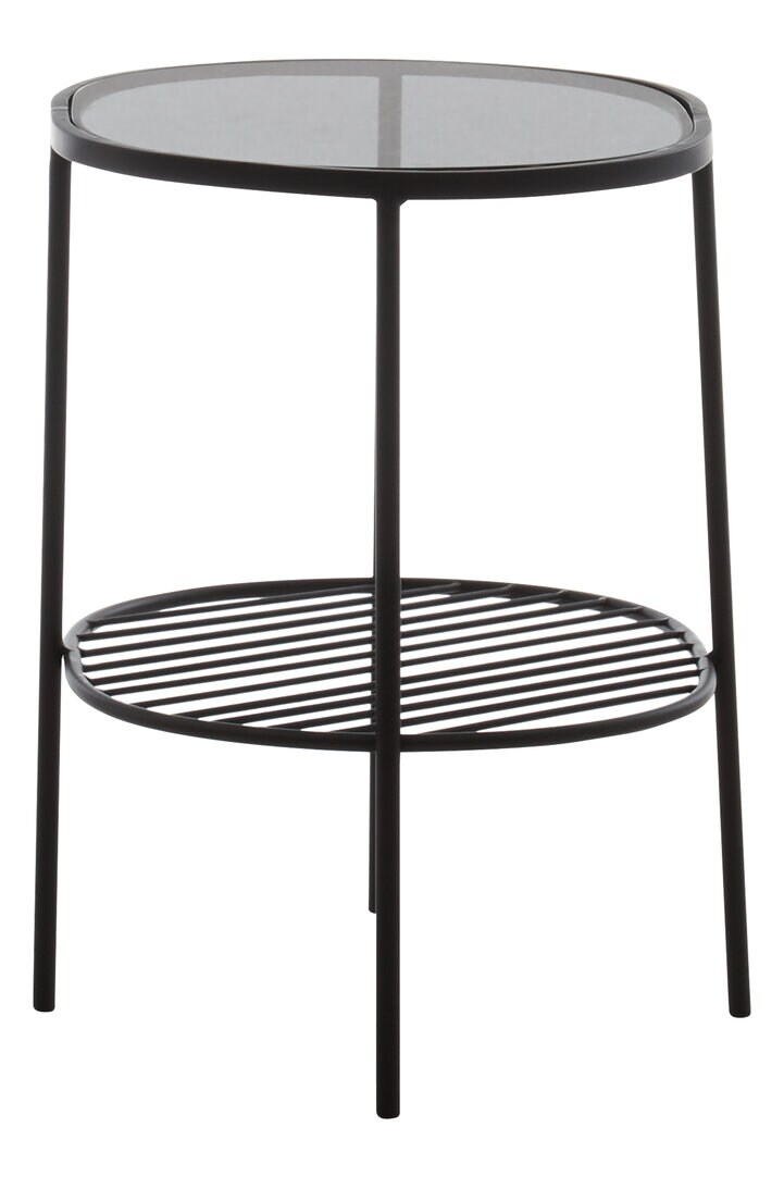 Interiors by Premier 2-Tier Side Table, Black Side Table for Living ...