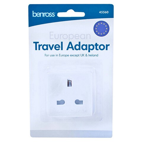Home & Living EU To UK European Travel Plug Adaptor - White - One Size ...
