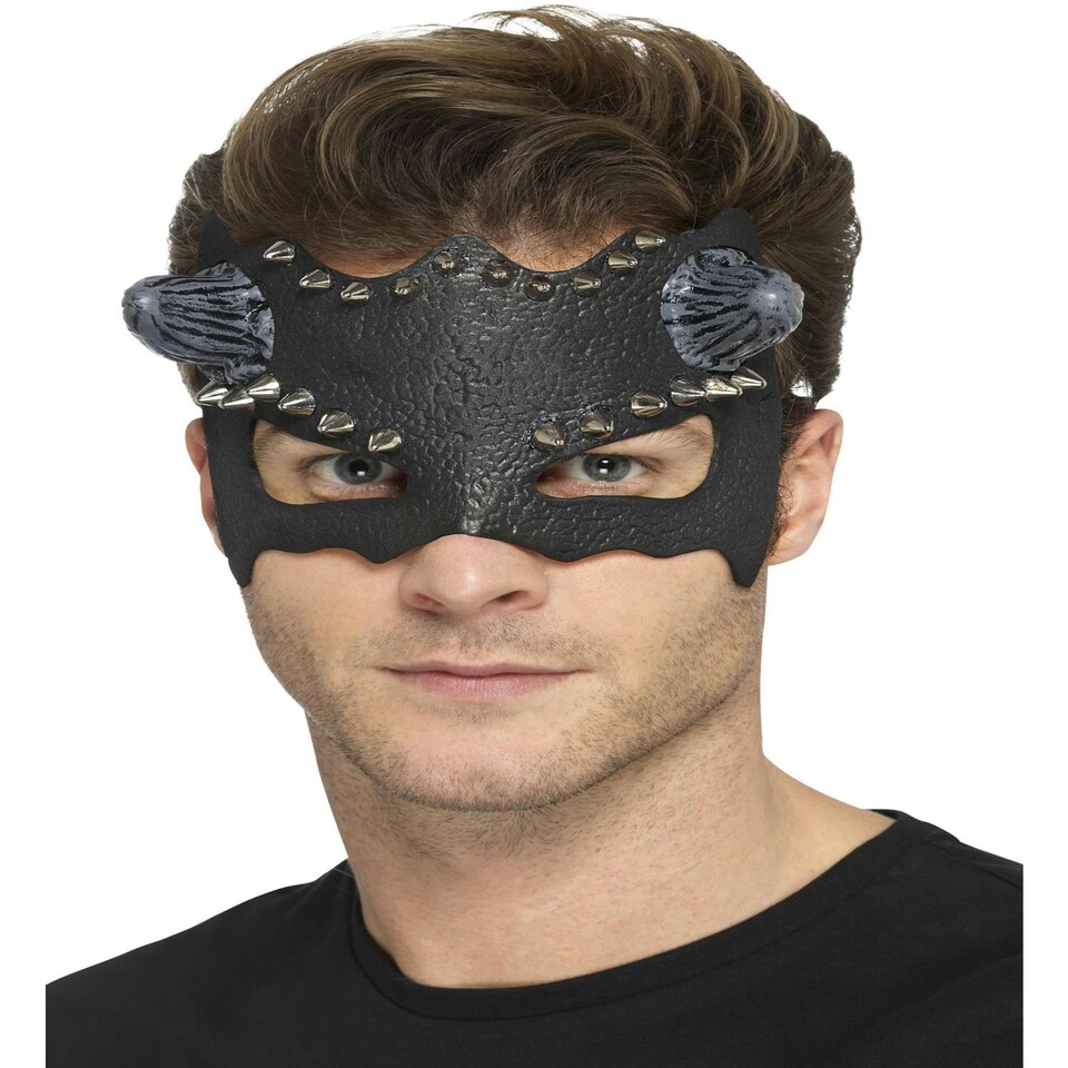 Devil Studded Eyemask, Black - MALE - ADULT - N/A - Tesco Groceries