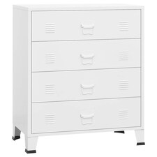 Industrial Drawer Cabinet White 78x40x93 cm Metal - Tesco Groceries