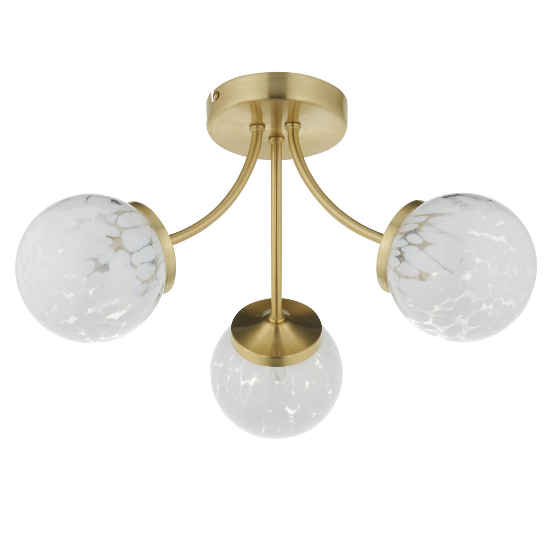 Lucie - Confetti Glass with Satin Gold Ceiling Light - Tesco Groceries