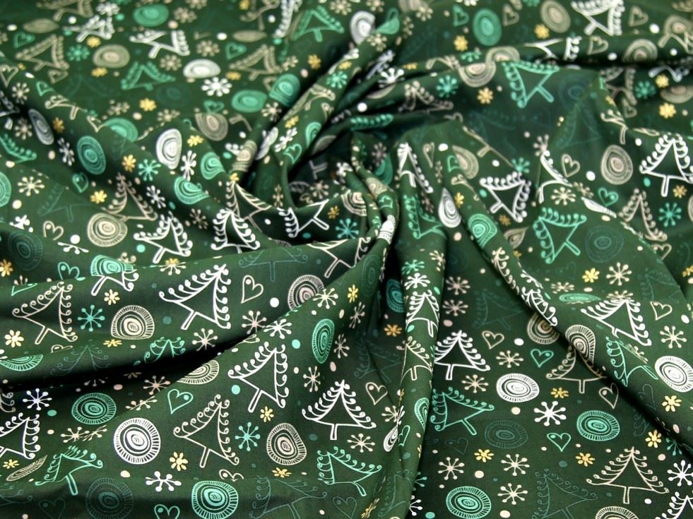 Green Metallic 100% Cotton Fabric for Bag Making, Dressmaking, Quilting ...