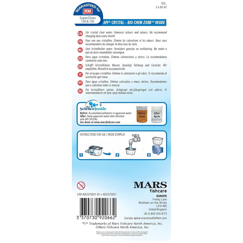 API Crystal Filter Media Cartridges Size 3 SuperClean 120 150 (3-Pack ...