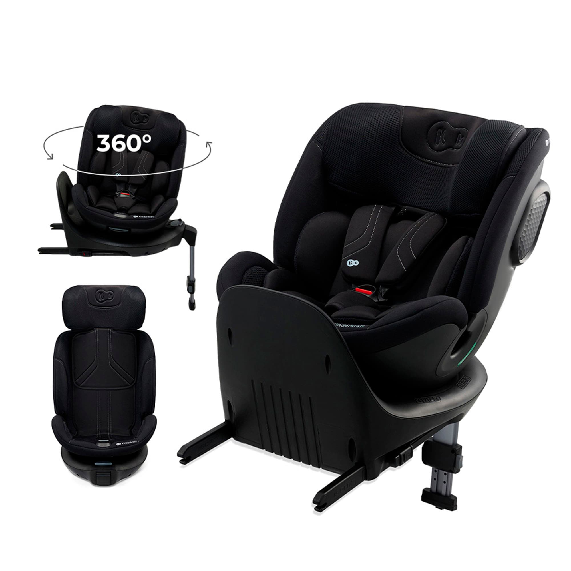 Kinderkraft R129 Car Seat With Support Leg Xrider 2 I -Size | Black ...