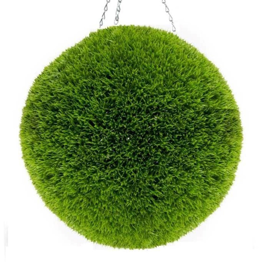 Artificial Grass Effect Hanging Topiary Ball With Chain 28cm - Tesco ...