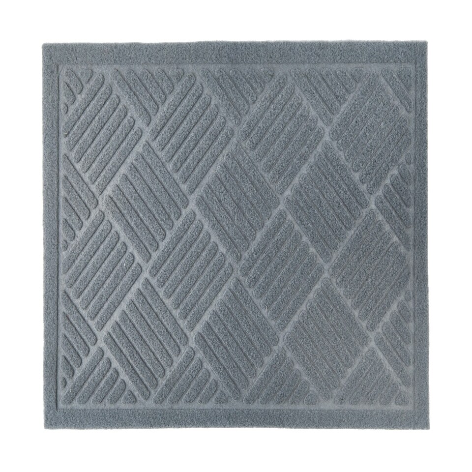 Cross Hatch Grey Front Door Mat - Tesco Groceries