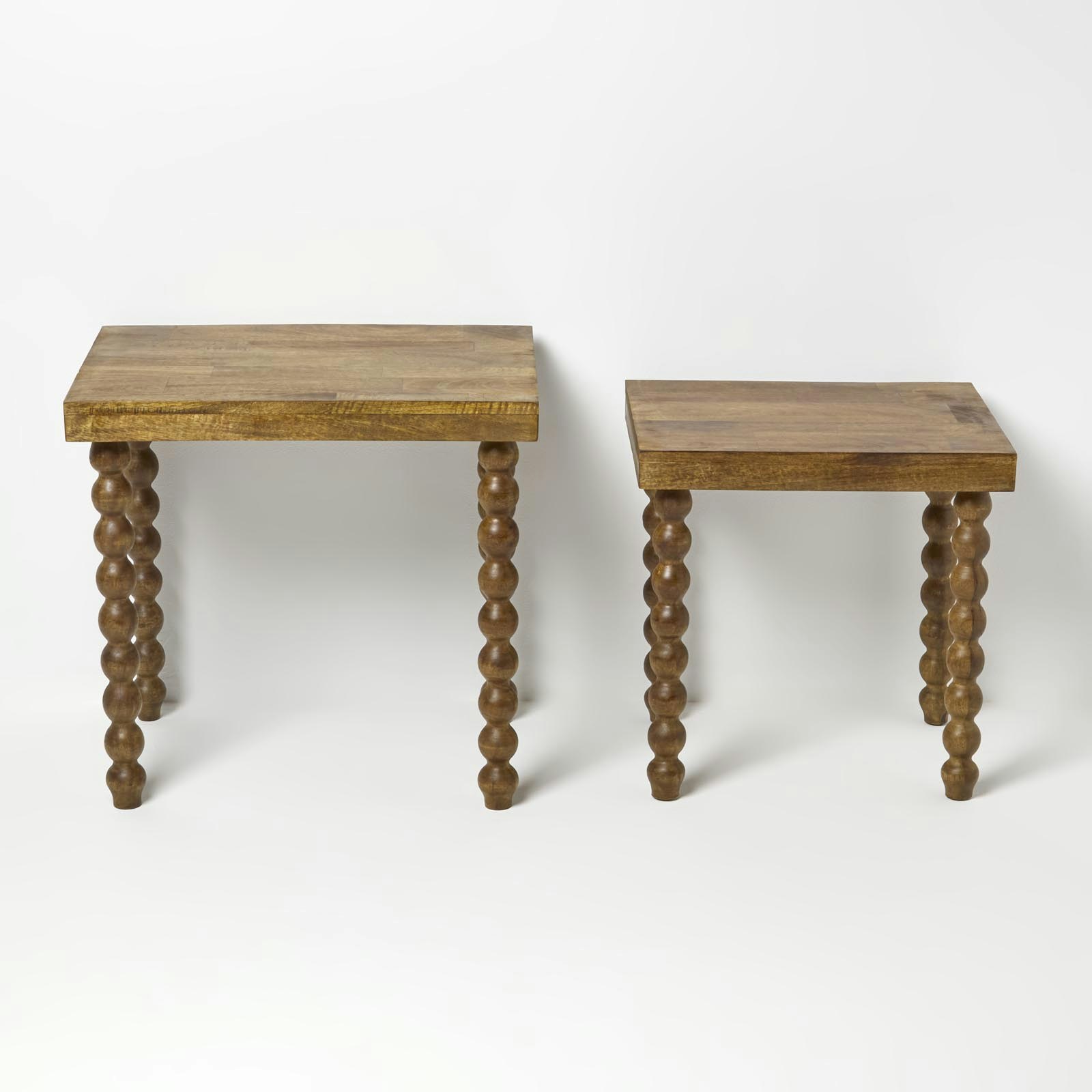 Homescapes Wooden Nesting Side Tables, Set of 2 - Tesco Groceries