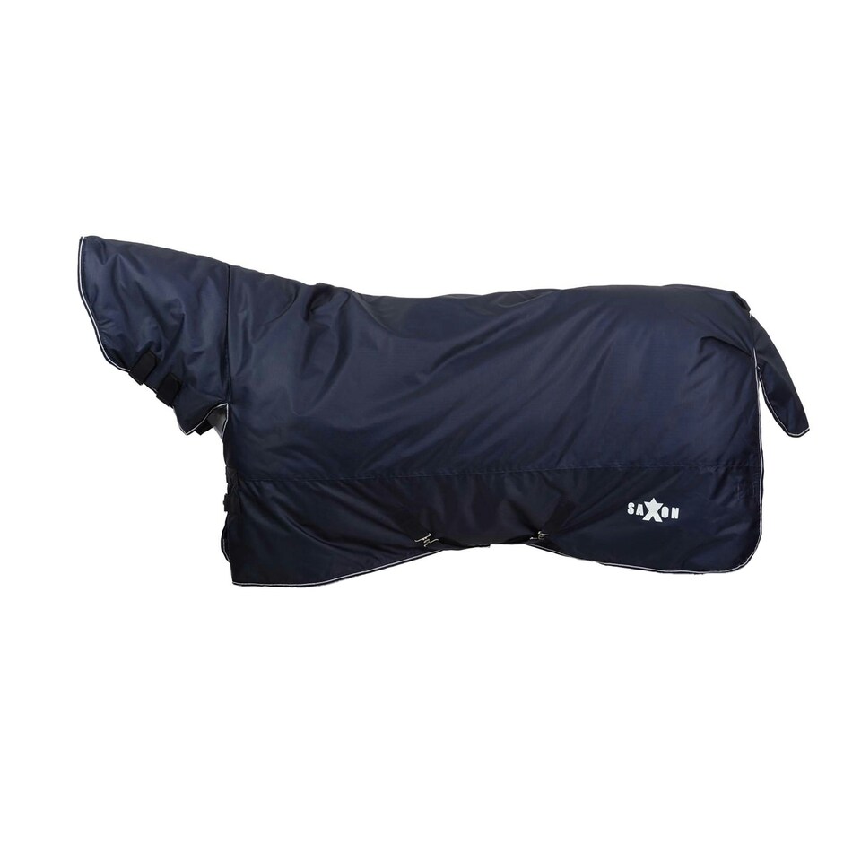 Saxon Defiant Plaid Horse Turnout Rug & Neck Cover - Navy/White - 6´ 3 ...