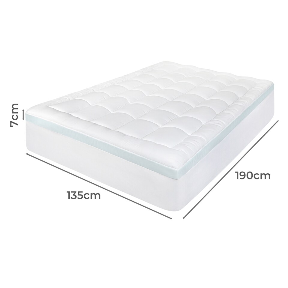 Lavio Quilted Mattress Protector Thick Cooling Gel Memory Foam Bed ...