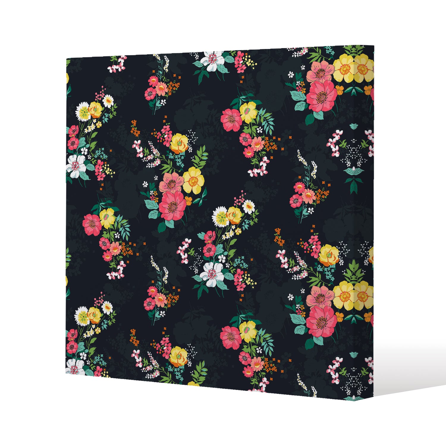 Floral Pattern (Canvas Print) / 46 x 46 x 4cm | Multi - Tesco Groceries