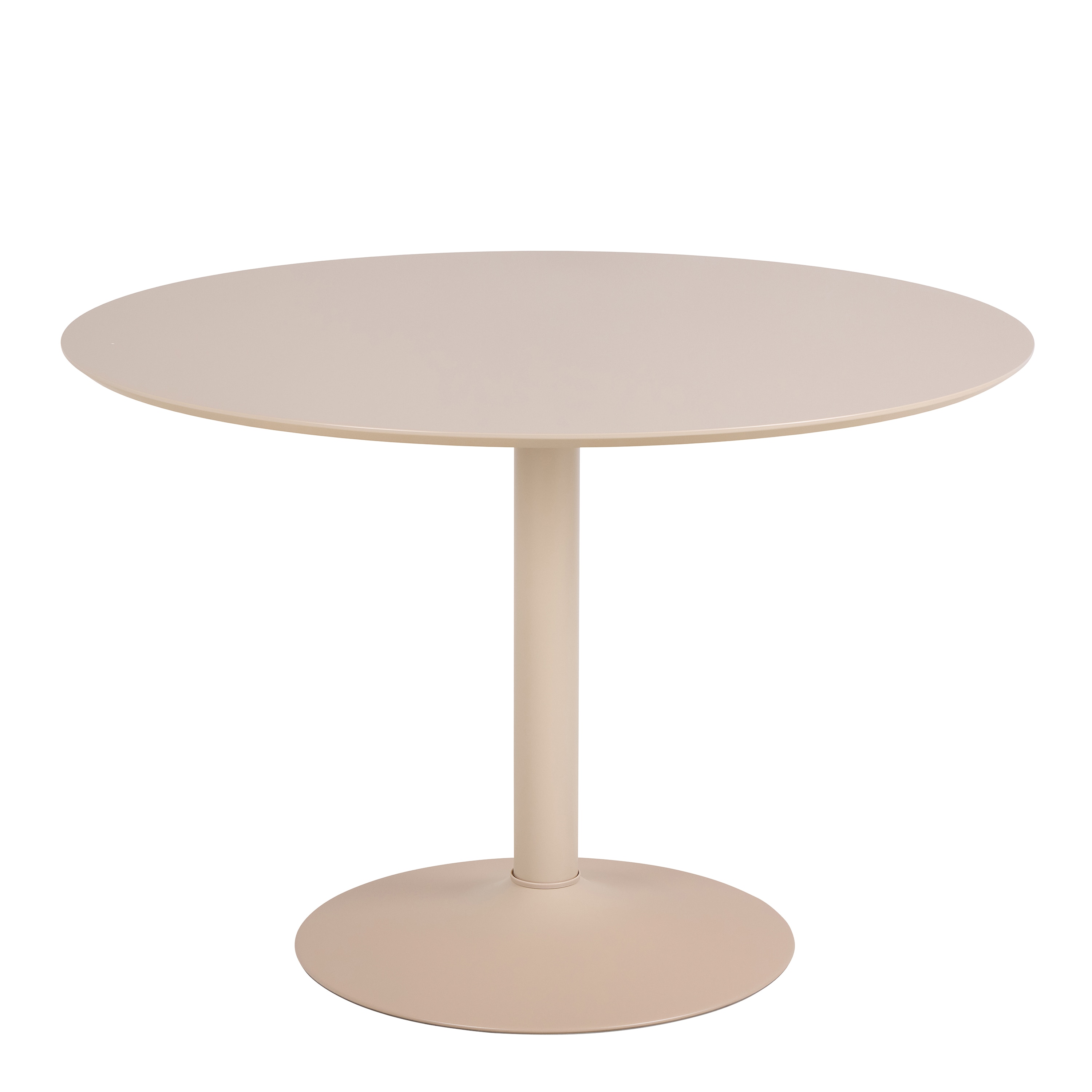 Ibiza Round Dining Table with Beige Top and Matt Beige Base 110x74cm ...
