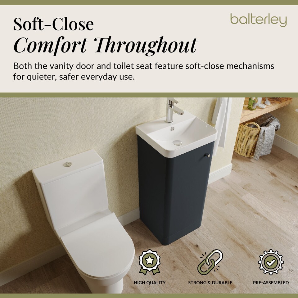 Balterley Contemporary Floor Standing 1 Door Bathroom Vanity Unit ...