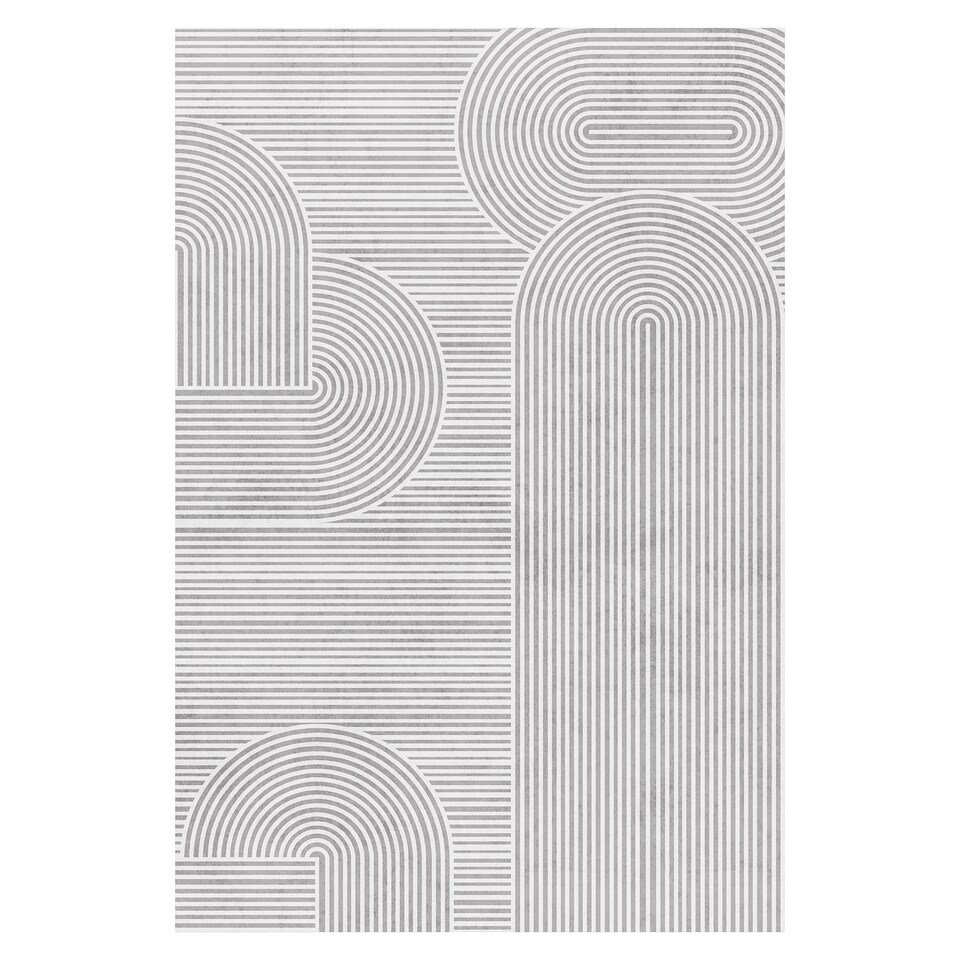 Short Pile Rectangular Swirl Pattern Rug 200x280cm - Tesco Groceries