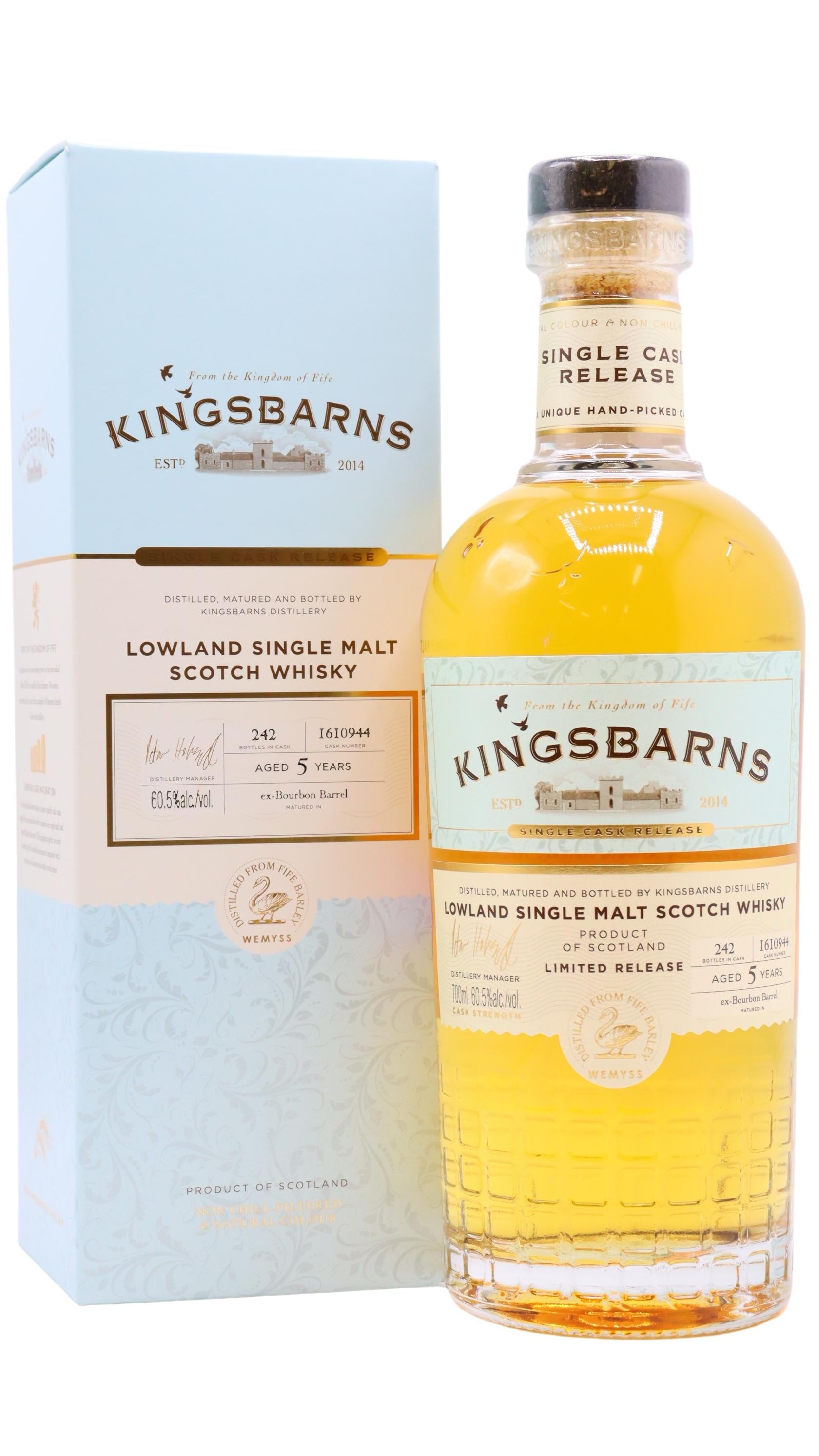 Kingsbarns - Single Cask No. 1610944 5 year old Whisky - Tesco Groceries
