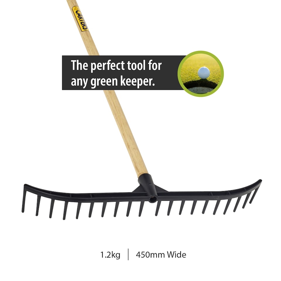 Pegdev Pro 20T Black Bunker Rake Hardwood Handle & Gloves Set - Tesco ...