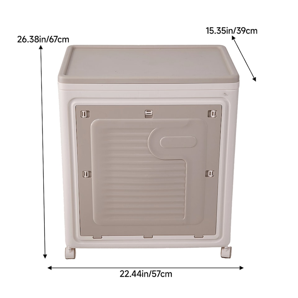 Living and Home Plastic Folding Storage Box with Flip-top Lid and ...