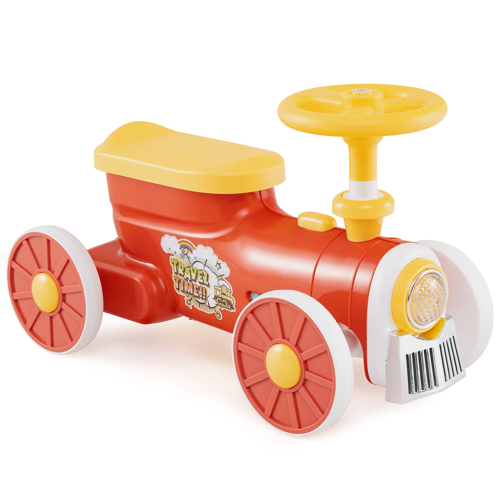 COSTWAY Ride on Push Car Ride on Toy Orange - Tesco Groceries