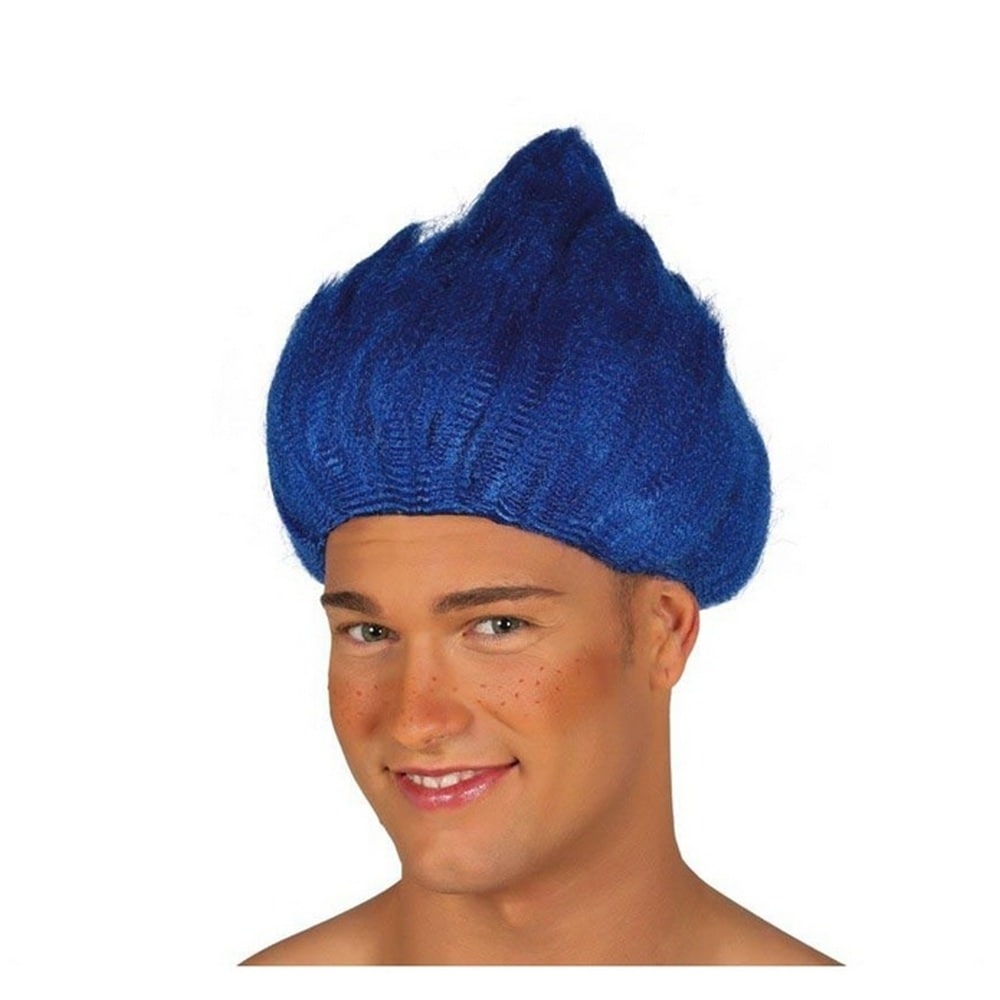 Fiestas Guirca Unisex Adult Dwarf Wig | Blue | Blue | One Size | 1 ...