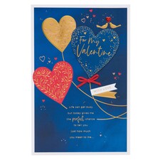 Valentine's Card - Heart Balloons & Foil Birds - Tesco Groceries