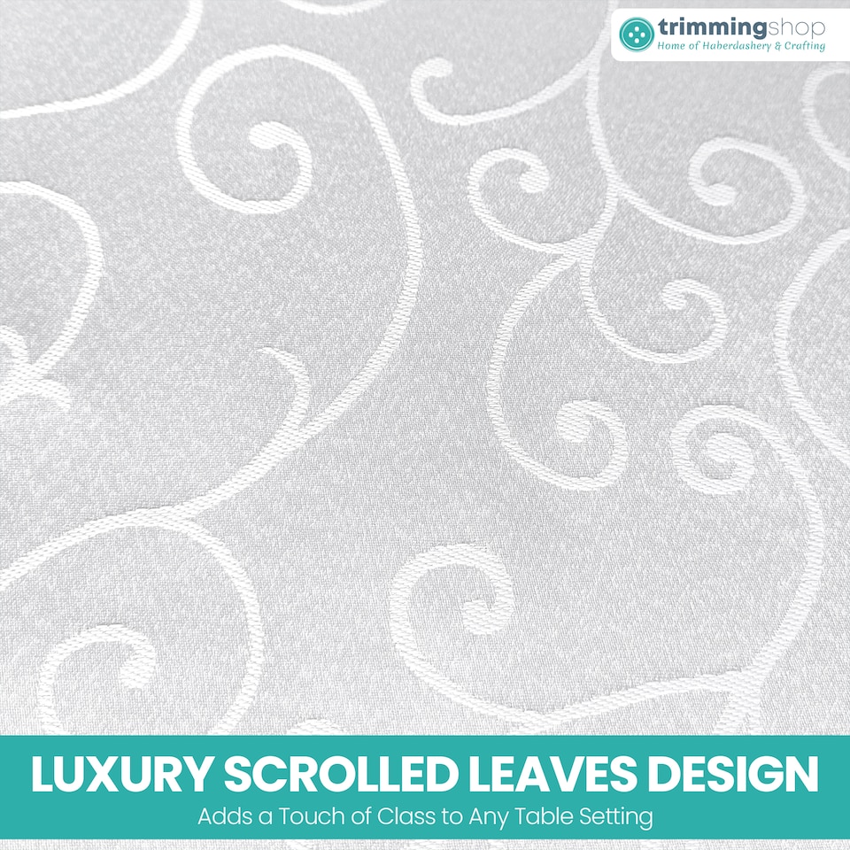 120 Inhes White Round Damask Tablecloth, Circular Dinner Table Cover ...