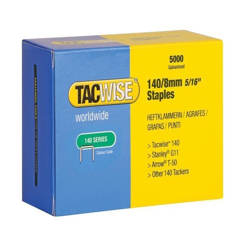 Tacwise 140 Galvanised Staples 8mm (Pack 5000) - Tesco Groceries