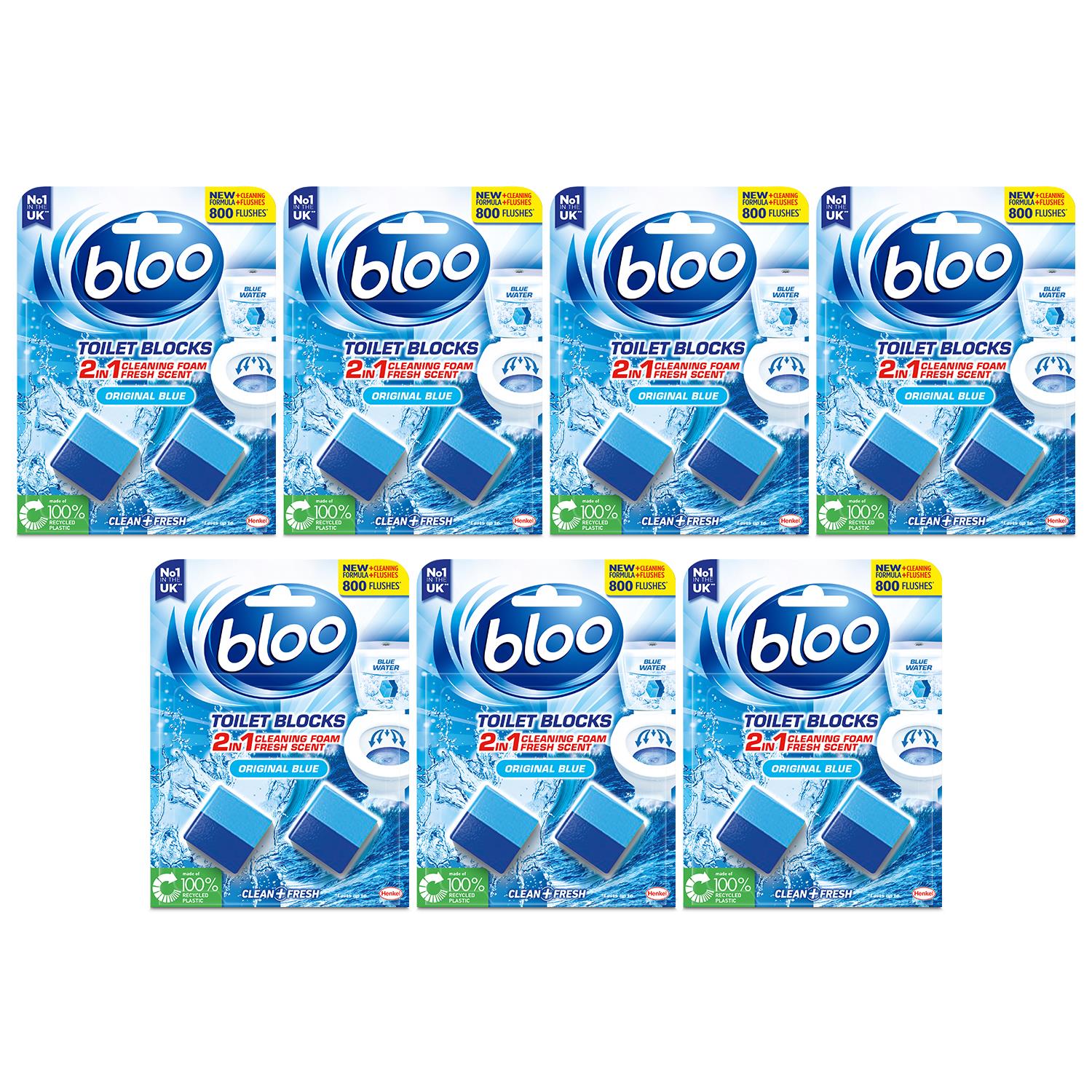 Bloo Toilet Rim Blocks Original Blue Clean+Fresh with Fresh Fragrance ...