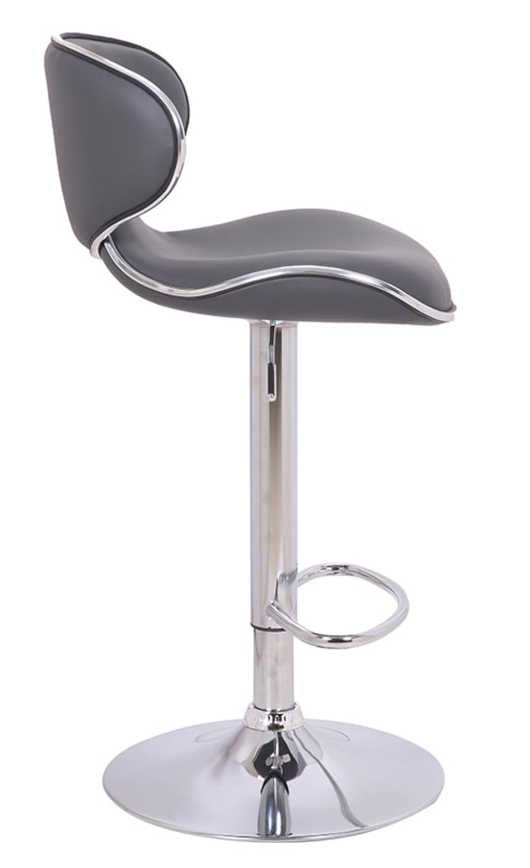 Carcaso Breakfast Bar Stool, Single, Adjustable Swivel Gas Lift, Chrome ...