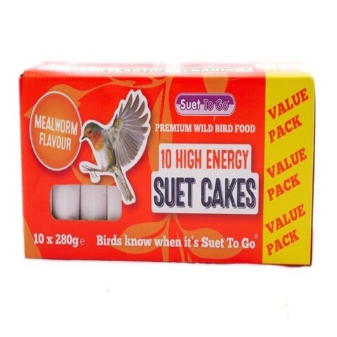 Suet To Go Blocks Flow Packed Mealworm value Srp plastic Free 280g x 10 ...