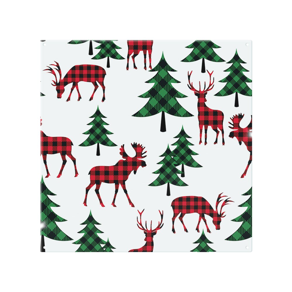 Buffalo Plaid Woodland Dining Splash Back | White - Tesco Groceries