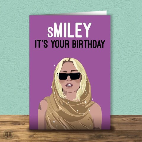Smiley It's Your Birthday - Miley Cyrus Birthday Card - Tesco Groceries