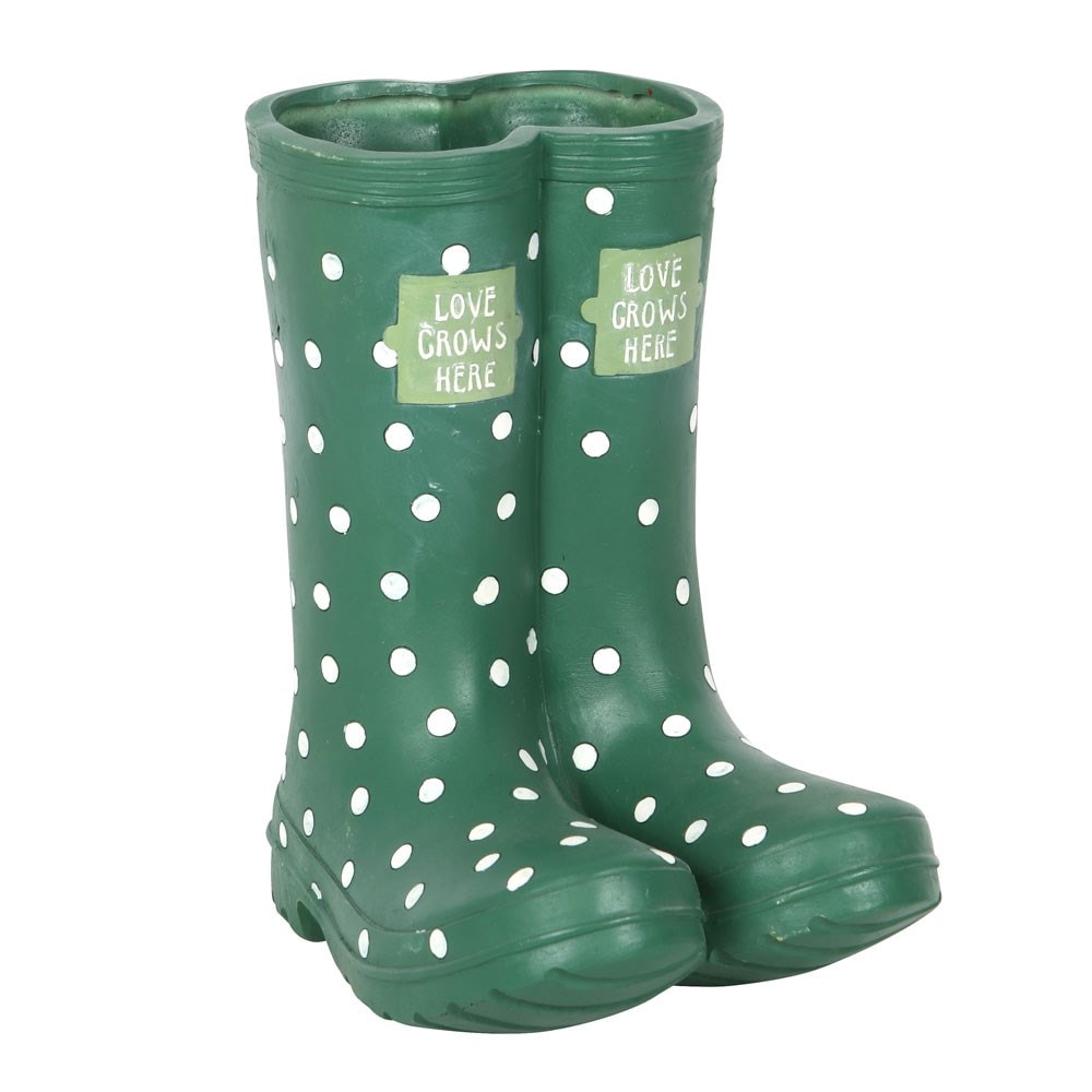 Something Different Wellington Boots Planter | Green | Dark Green | One ...