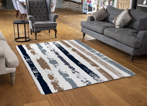 Brush Strokes Designer Rug | Multi - Tesco Groceries