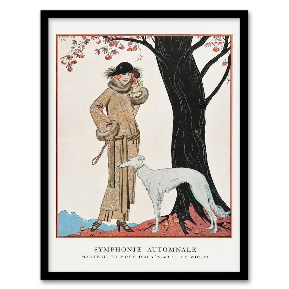 Barbier Framed Wall Art Autumn Symphony Vintage Fashion Worth Advert ...