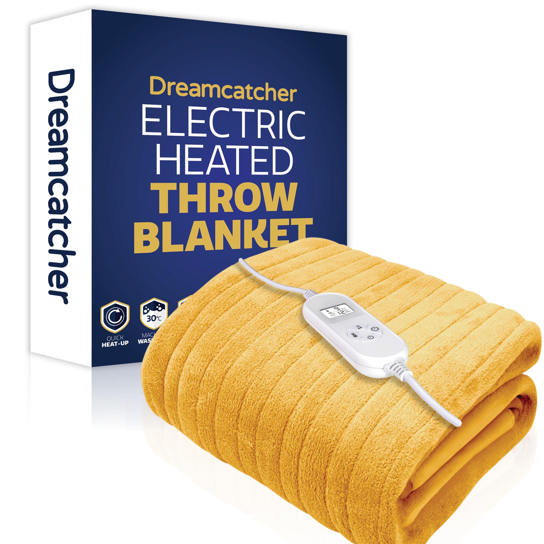 Dreamcatcher Electric Throw Heated Double Over Blanket Soft Fleece 9 ...