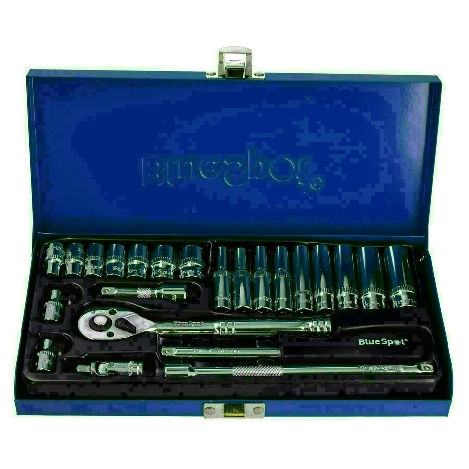Professional Socket Set Deep & Shallow 1/4" Drive Metric 24pc 4mm ...