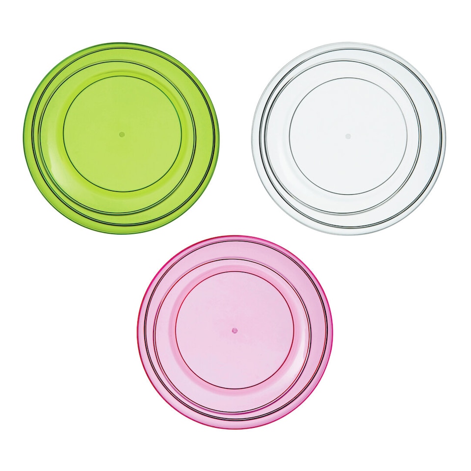 Green Plastic Small Summer Plate - Tesco Groceries