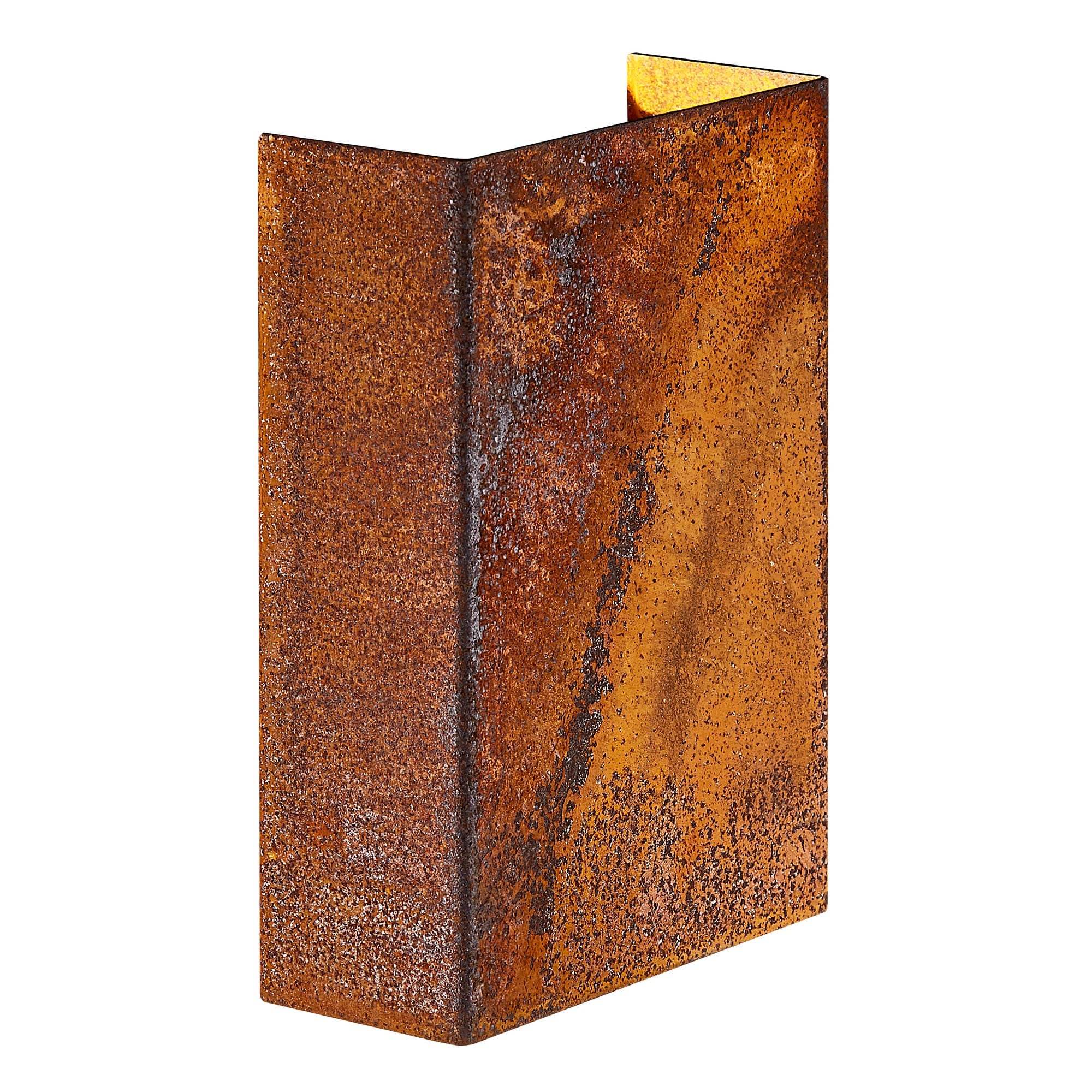 Nordlux Fold Outdoor Wall Light Brown Corten Sensor Intergrated LED ...