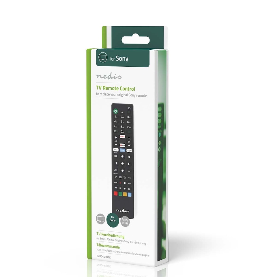 Nedis Sony Replacement Remote Control for TV's, Compatible with All ...