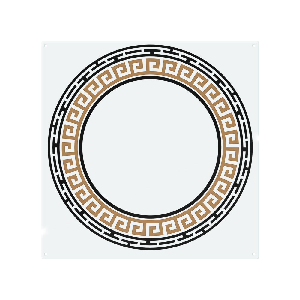 Greek Key Frame Splash Back | White - Tesco Groceries
