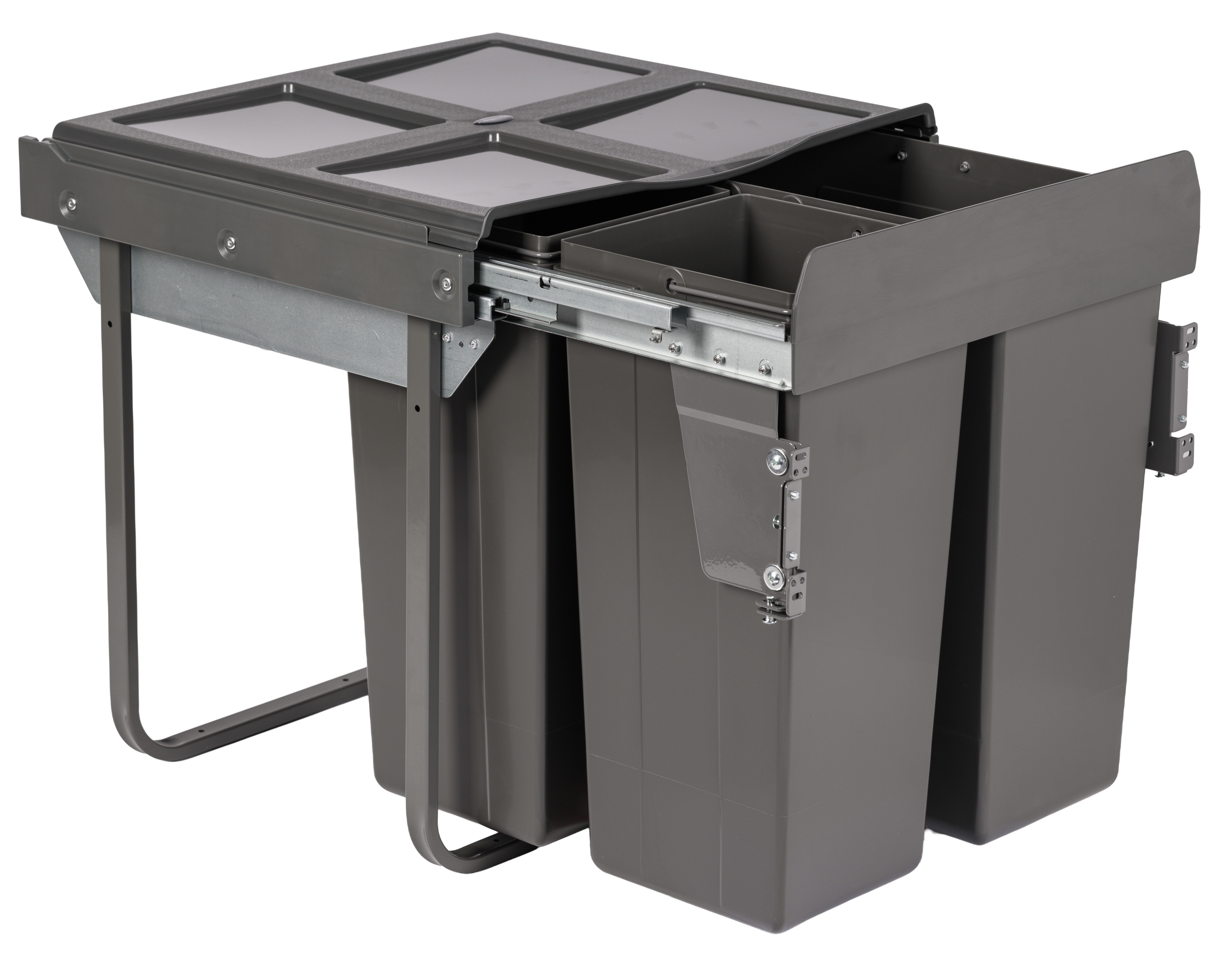 Austen & Co. 68L Pull Out Cupboard Kitchen Bin - 3 Compartments - Tesco ...