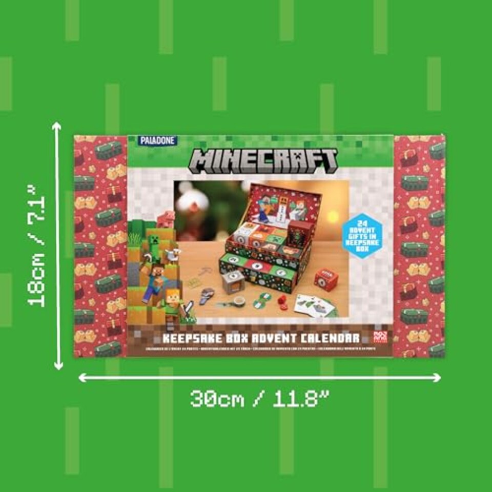 Minecraft Keepsake Christmas Box, 24 Day Countdown with Gifts ...