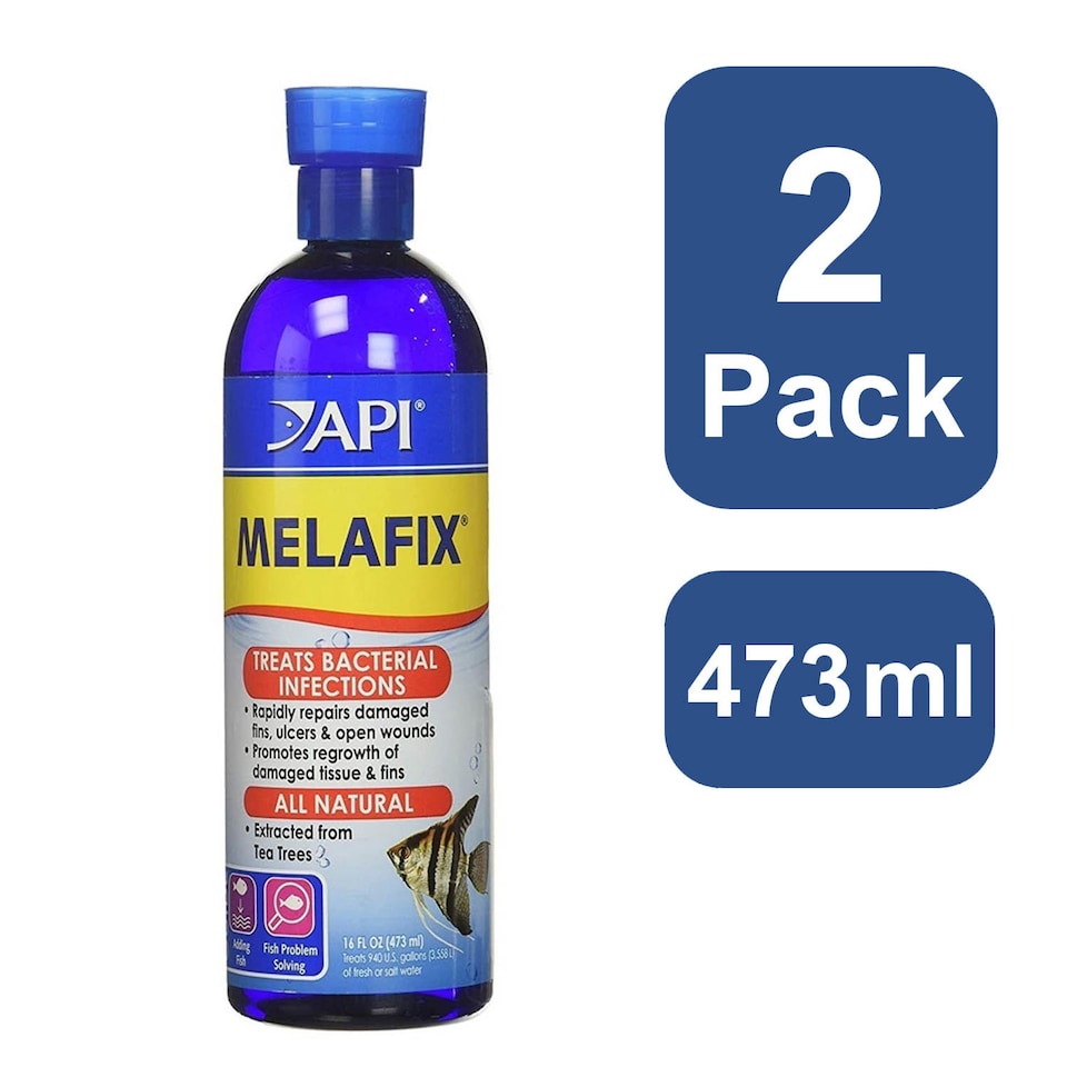 2 x 473ml API Melafix Antibacterial Liquid Remedy for Treating Fish ...