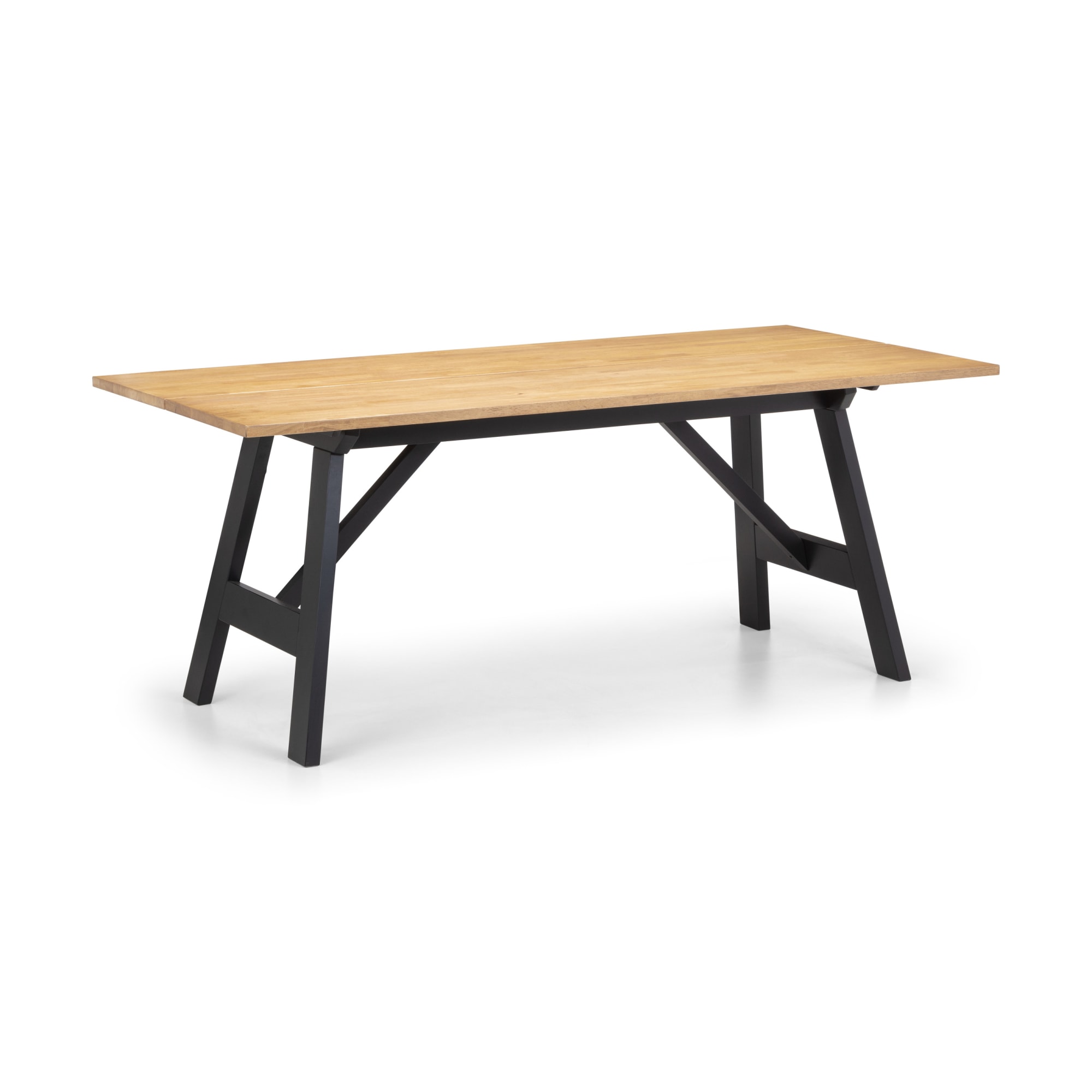 Premium Hockley 90cm Dining Table - Black & Oak - Tesco Groceries