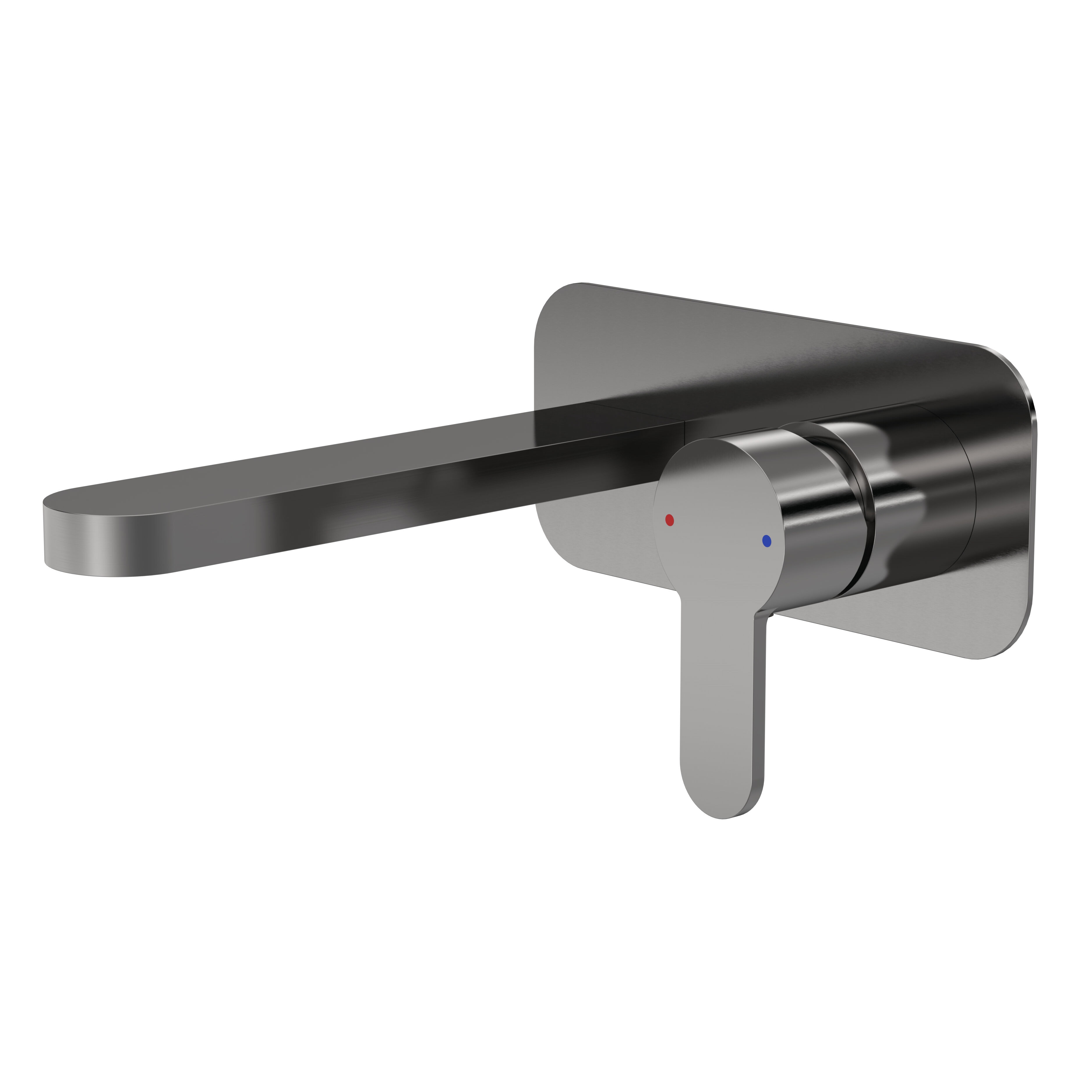 Balterley Modern Bathroom Pride Round Wall Mount 2 Tap Hole Basin Mixer ...