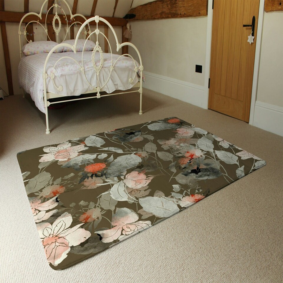 Imprint fantastic paint bouquet (Rug) Multi | Large: 140x200cm - Tesco ...