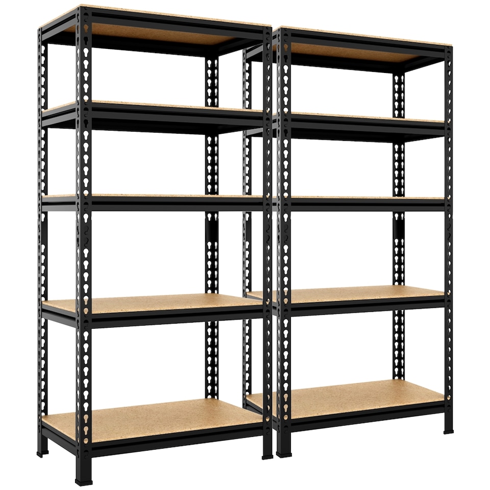 Yaheetech 2pcs Adjustable Metal Utility Shelves Boltless Assembly ...